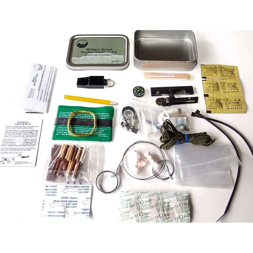 Military Scout Pocket Survival Tin - Adventure Pro Zone