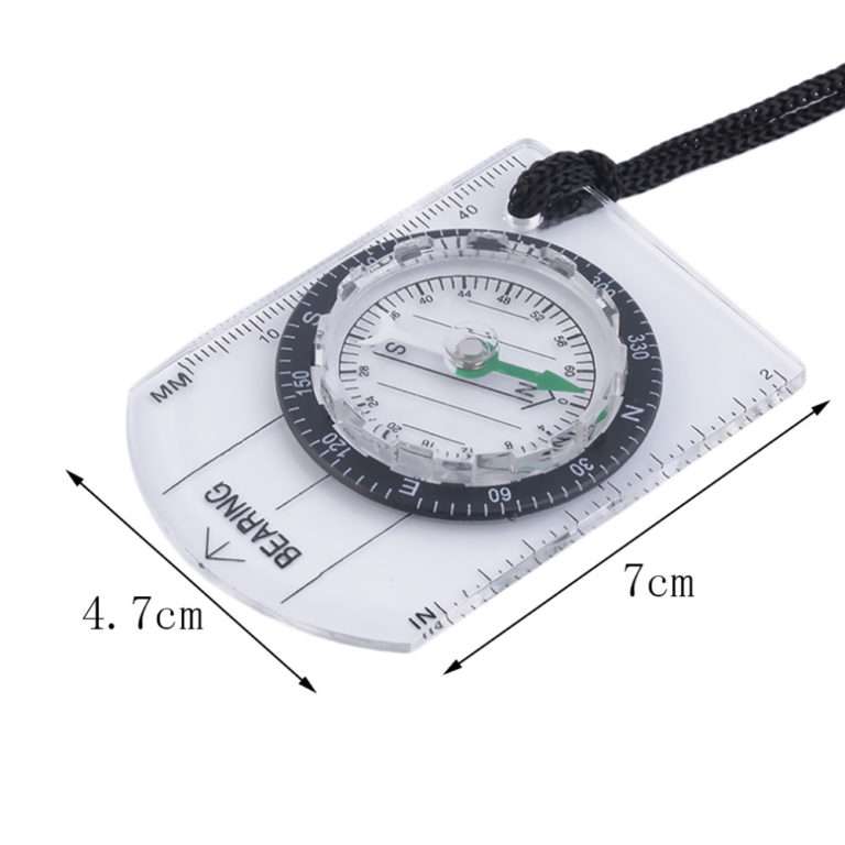 Mini Baseplate Compass with Map Scale Ruler - Adventure Pro Zone