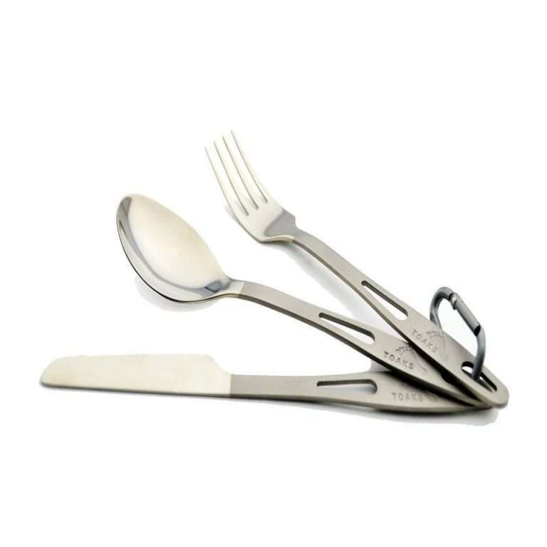 TOAKS Titanium Cutlery Set, 3-Pieces - Adventure Pro Zone