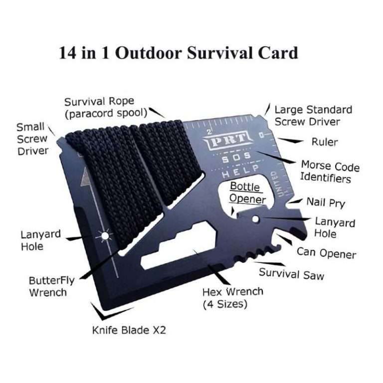 PRT 14-in-1 Pocket Survival Card - Adventure Pro Zone