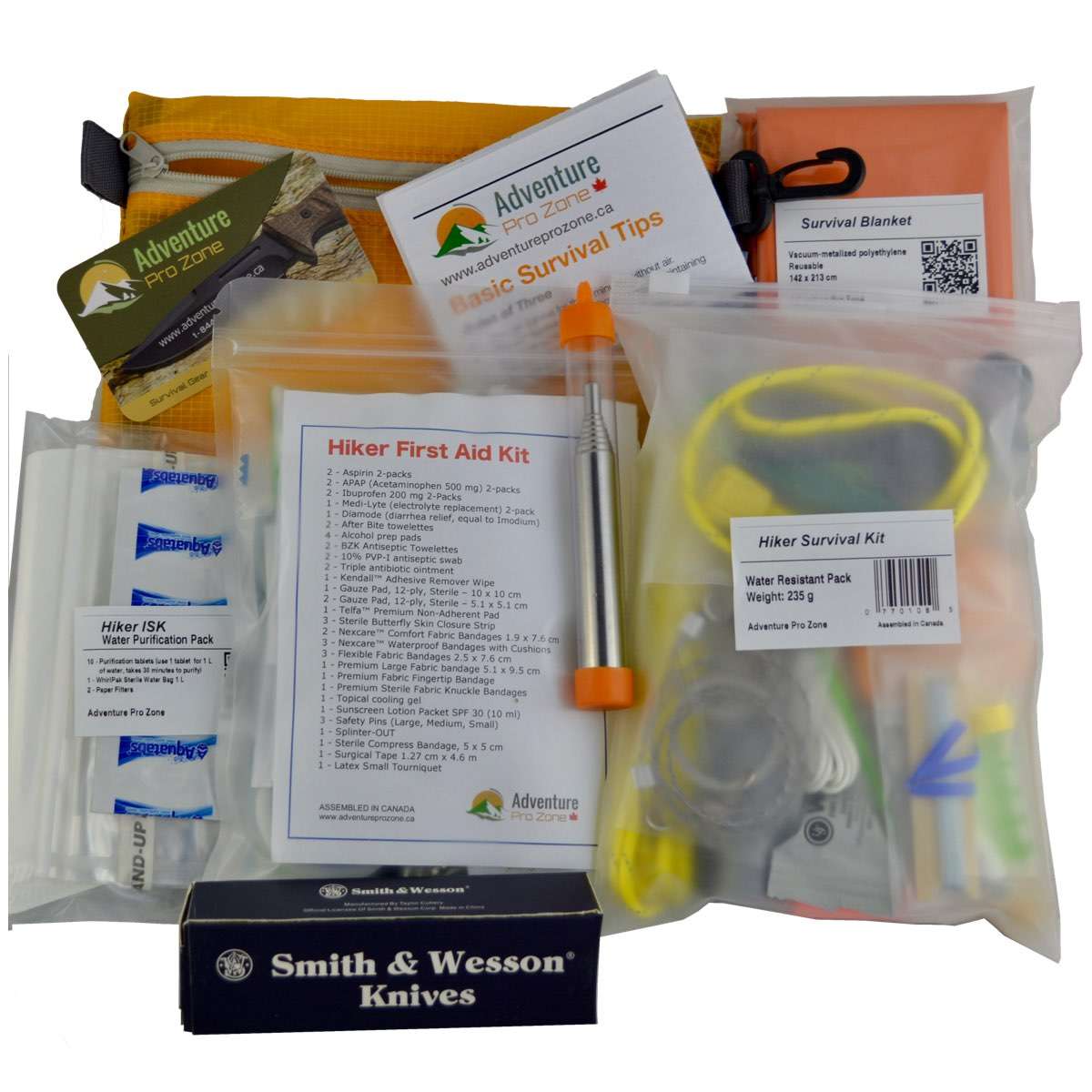 Hiker HYBRID Survival Kit, IFAK + ISK, Ultralight - Adventure Pro Zone